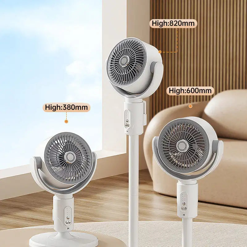 Rechargeable Oscillating Air Circulator Fan with Remote & Timer – Gorolia